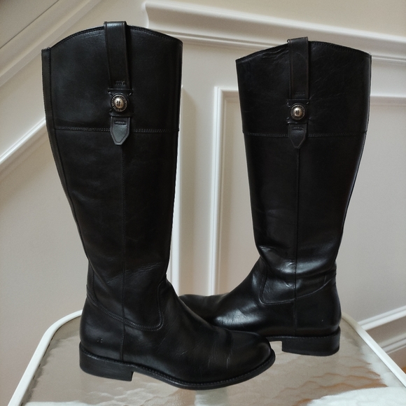 Frye | Shoes | Frye Jaden Button Tall Boots Riding Boots Black Womens ...